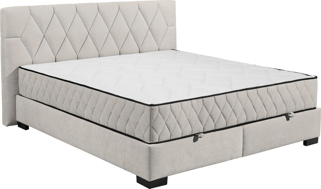 XXXLutz AMERICKÁ POSTEL, 180/200 cm, béžová MID.YOU - Postele s úložným prostorem - 002220053815