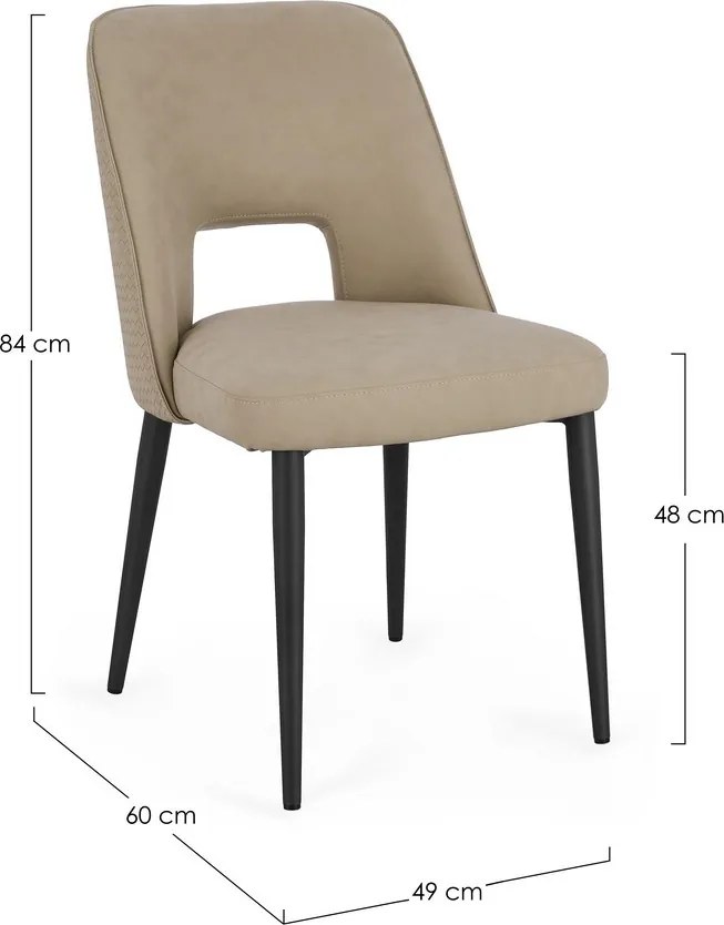 BIZZOTTO Jídelní židle ROGER krémová 0730354