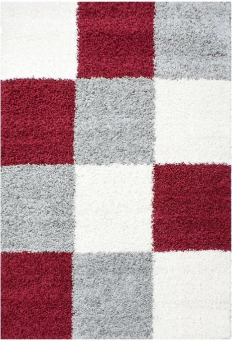 Chlupatý kusový koberec Life Shaggy 1501 červený Typ: 200x290 cm