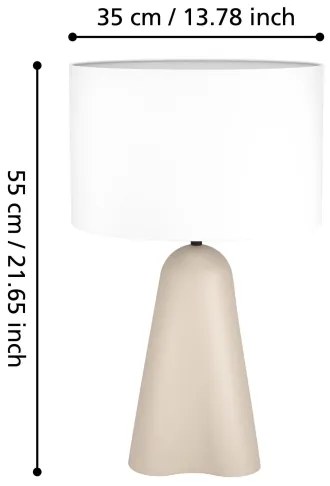 Eglo 390365 - Stolní lampa TOLLERIC 1xE27/40W/230V béžová
