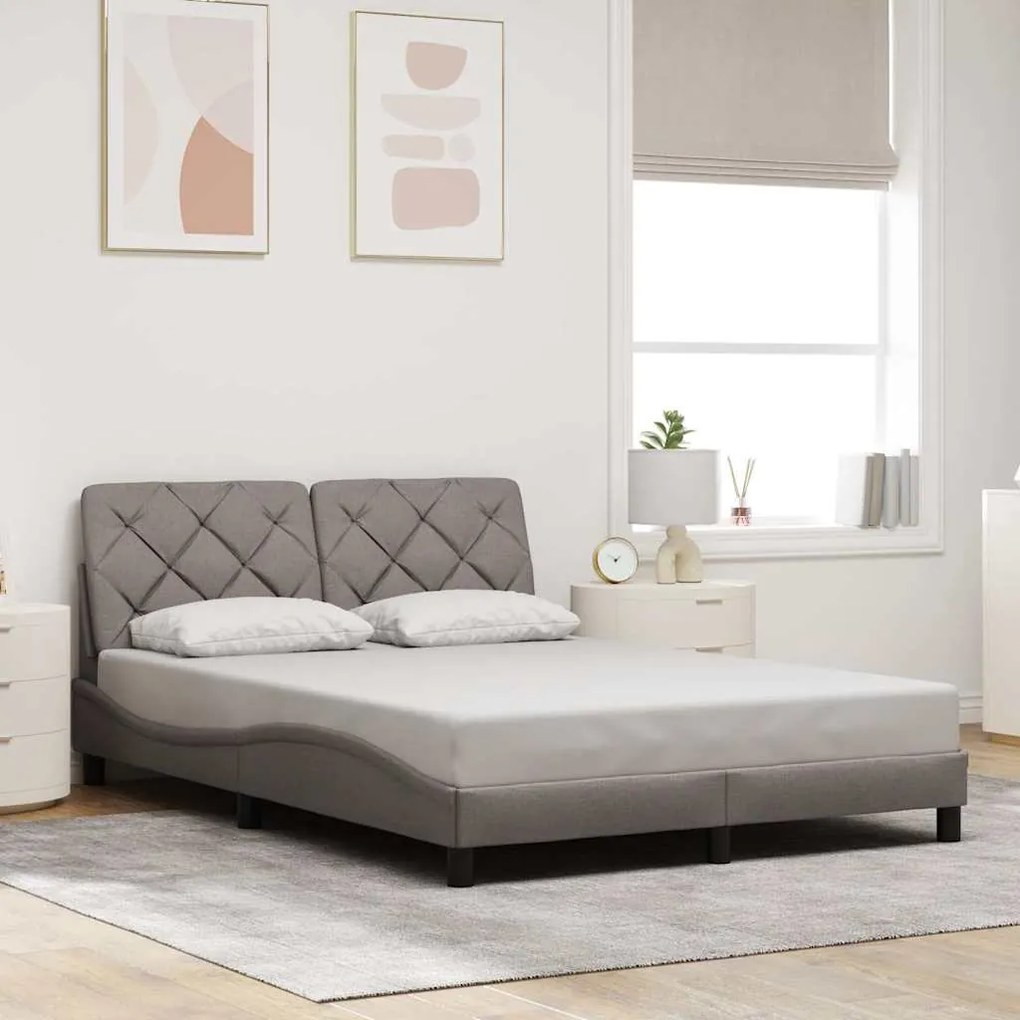 Rám postele bez matrace taupe 120 x 200 cm textil 3310591
