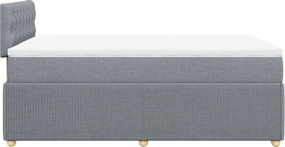 Box spring postel s matrací světle šedá 120 x 200 cm textil 3289730
