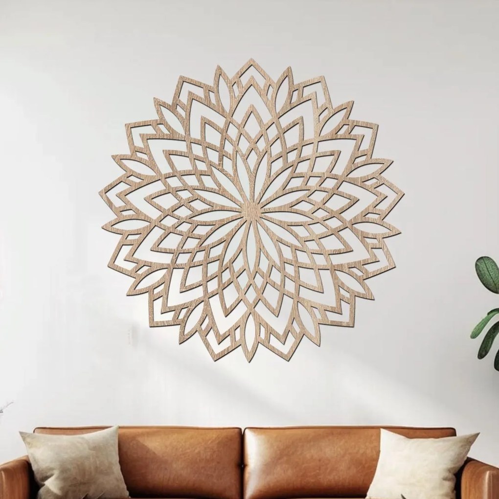 dřevo života Mandala DOBRÉ NÁLADY Zvolte rozměr (cm): 40x40, Zvolte barvu dekoru: Antracitová