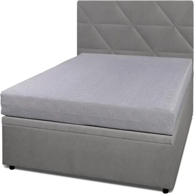 Postel Fro Caro 120x200 s roštem, úložným prostorem Mono 246, šedá