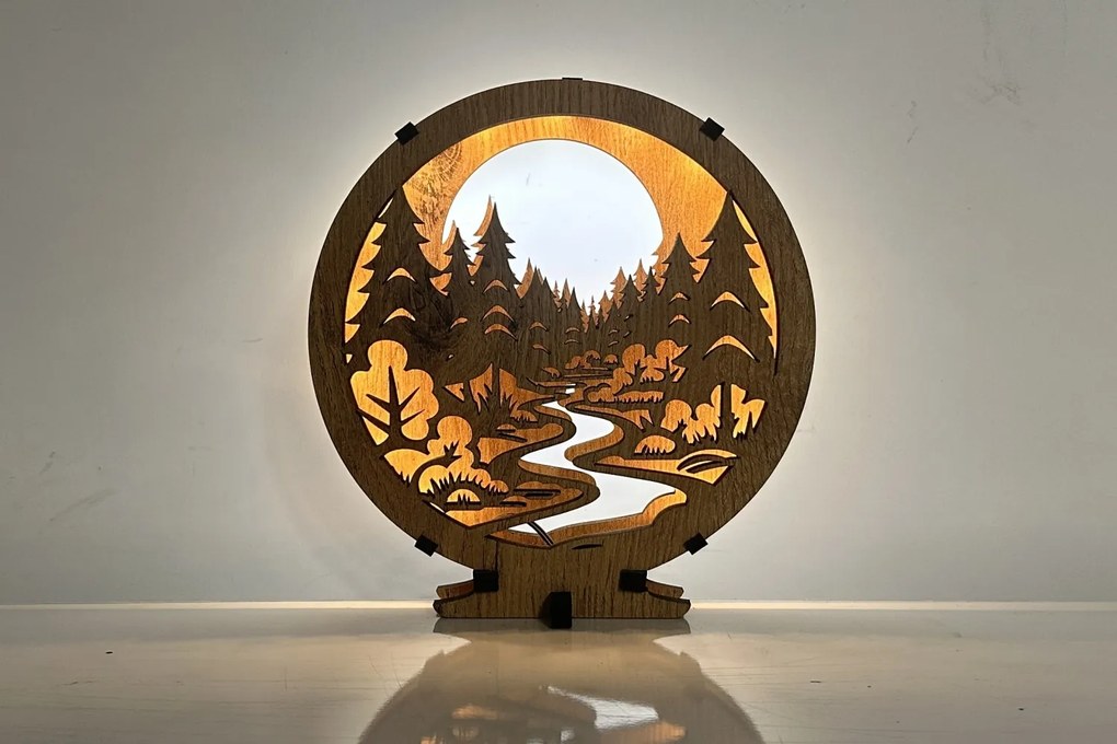 Li-Go "V lese" lampa 20x22 cm provedení povrchu: ořech