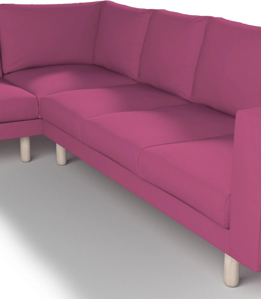 Potah na pohovku IKEA Norsborg rohová 5-místná barva růžová látka pletený vzor