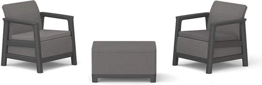 Šedý zahradní lounge set pro 2 Scandi Linea – Keter