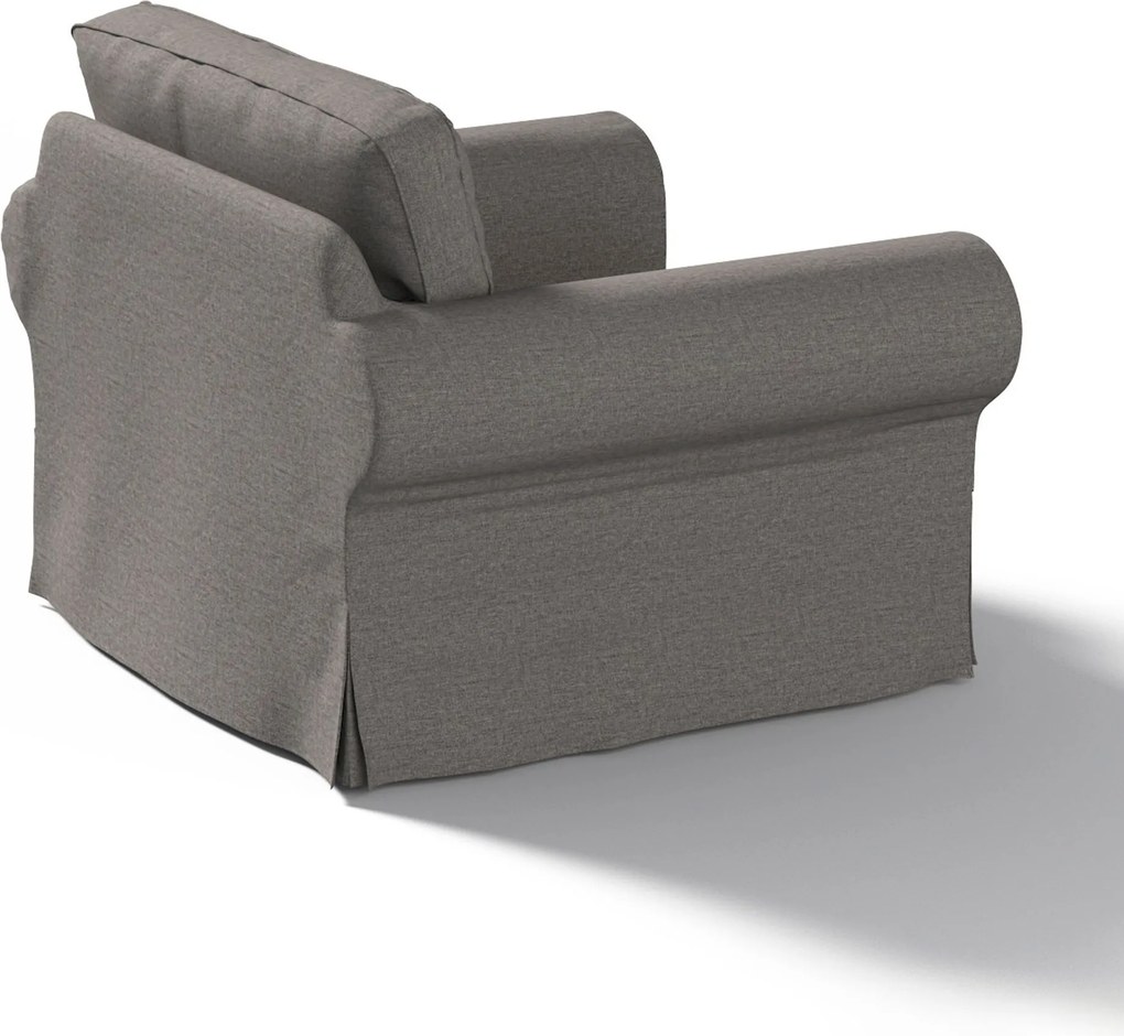 Potah na křeslo IKEA Ektorp barva šedá látka pletený vzor