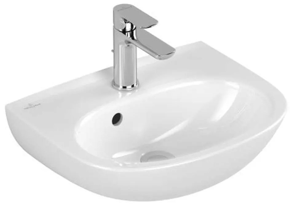 Villeroy & Boch O.novo - Umývátko 45x36 cm, s přepadem, otvor pro baterii, alpská bílá 43404501