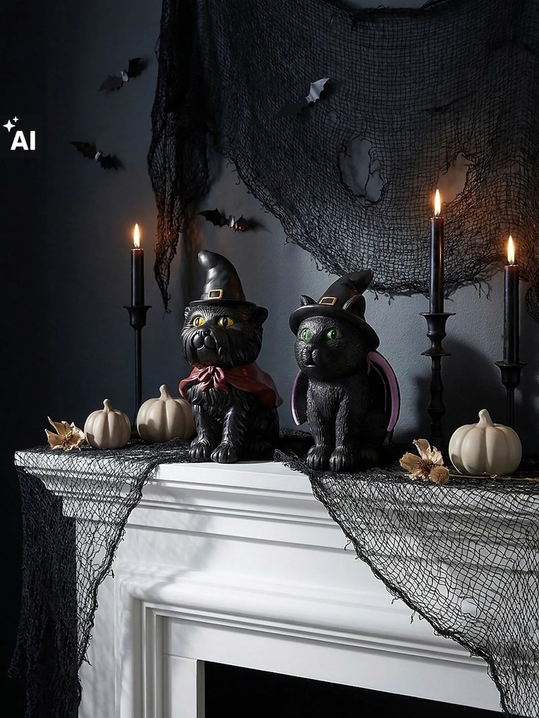 Sinsay - Halloweenská dekorace 2 pack - černá