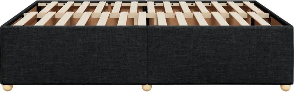 Rám postele bez matrace černý 160 x 200 cm textil 3284745