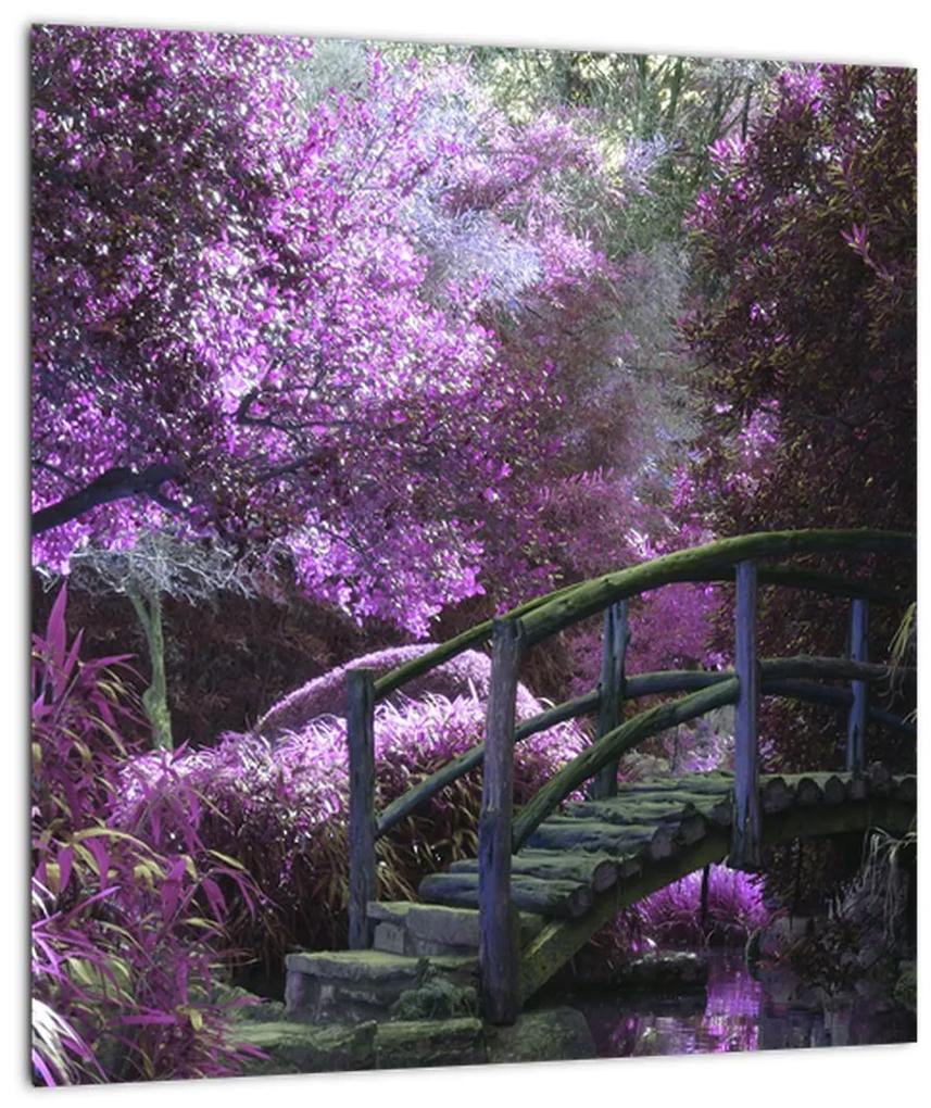 Obraz fialové zahrady (30x30 cm)