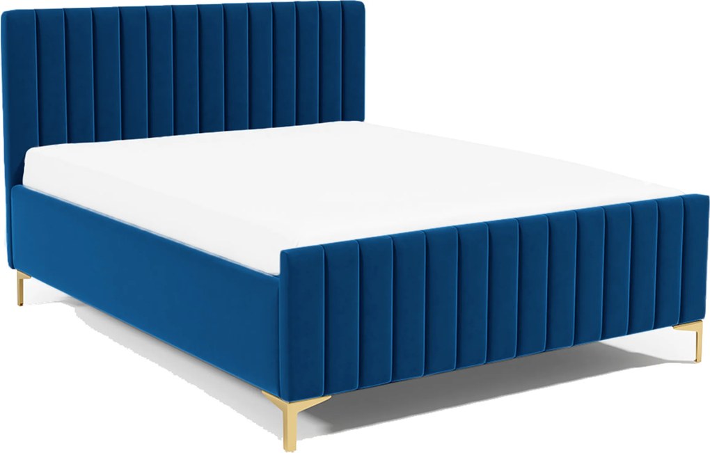 Eka Čalouněná postel SUTRA+ 140x200 cm Barva látky Trinity: Černá (Trinity 2316), Úložný prostor: S dřevěným rámem úložného prostoru
