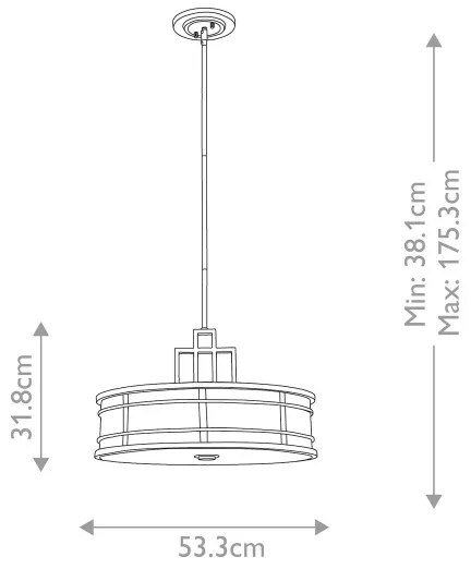Feiss FE-FUSION-P-L - Lustr na tyči FUSION 3xE27/60W/230V