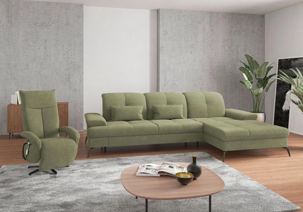 XXXLutz ROHOVÁ SEDAČKA, textil, světle zelená Sit & More - Sedací soupravy - 000144009905