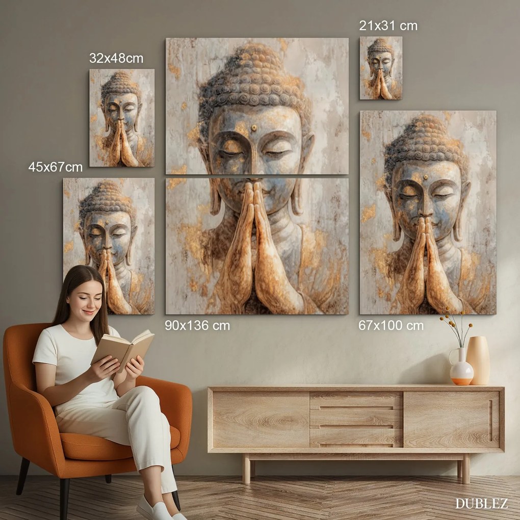 DUBLEZ | Dřevěný obraz - Buddha | UV tisk, Premium