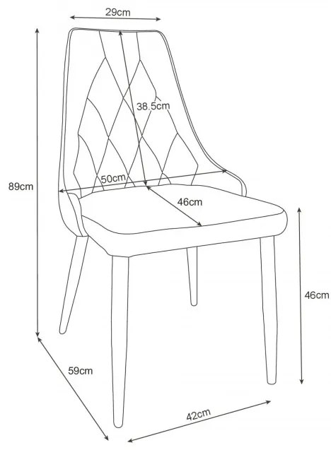 Set čtyř jídelních židlí SJ.054 černé