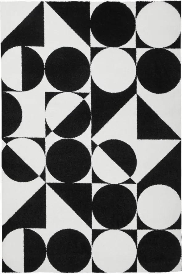 Hans Home | Kusový koberec Black and White 392 Black - 80x150