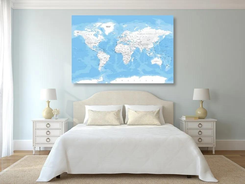 Obraz stylová mapa světa - 60x40 cm