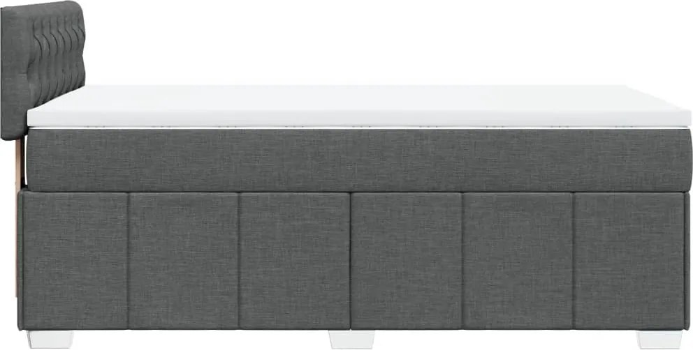 Box spring postel s matrací tmavě šedá 80 x 200 cm textil 3289203