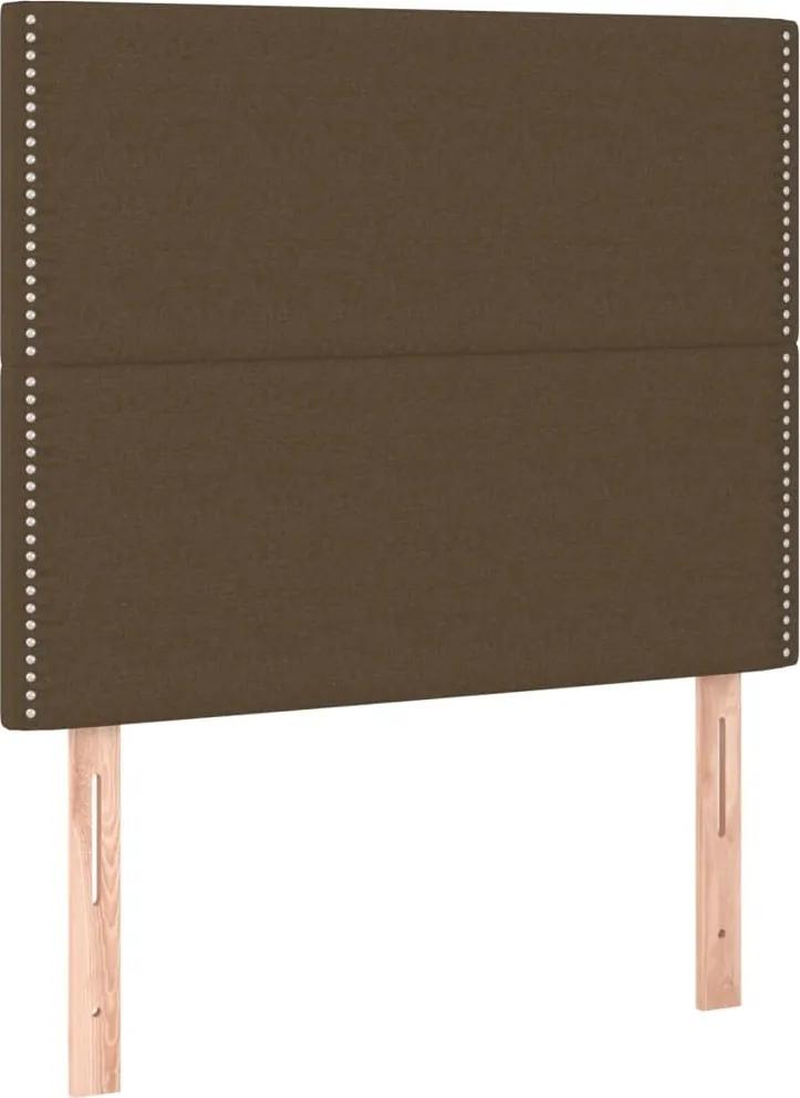 vidaXL Box spring postel s matrací a LED 80 x 200 cm textil [3135311] Barva: krémová