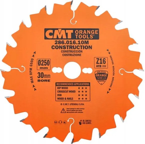 Cmt Stavební Pila 250 MM Z16 286.016.10 M