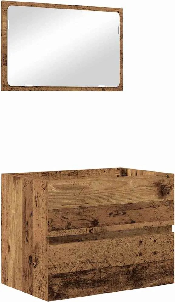 Sada koupelnového nábytku 3 ks Staré dřevo 60 x 38,5 x 45 cm 3393501