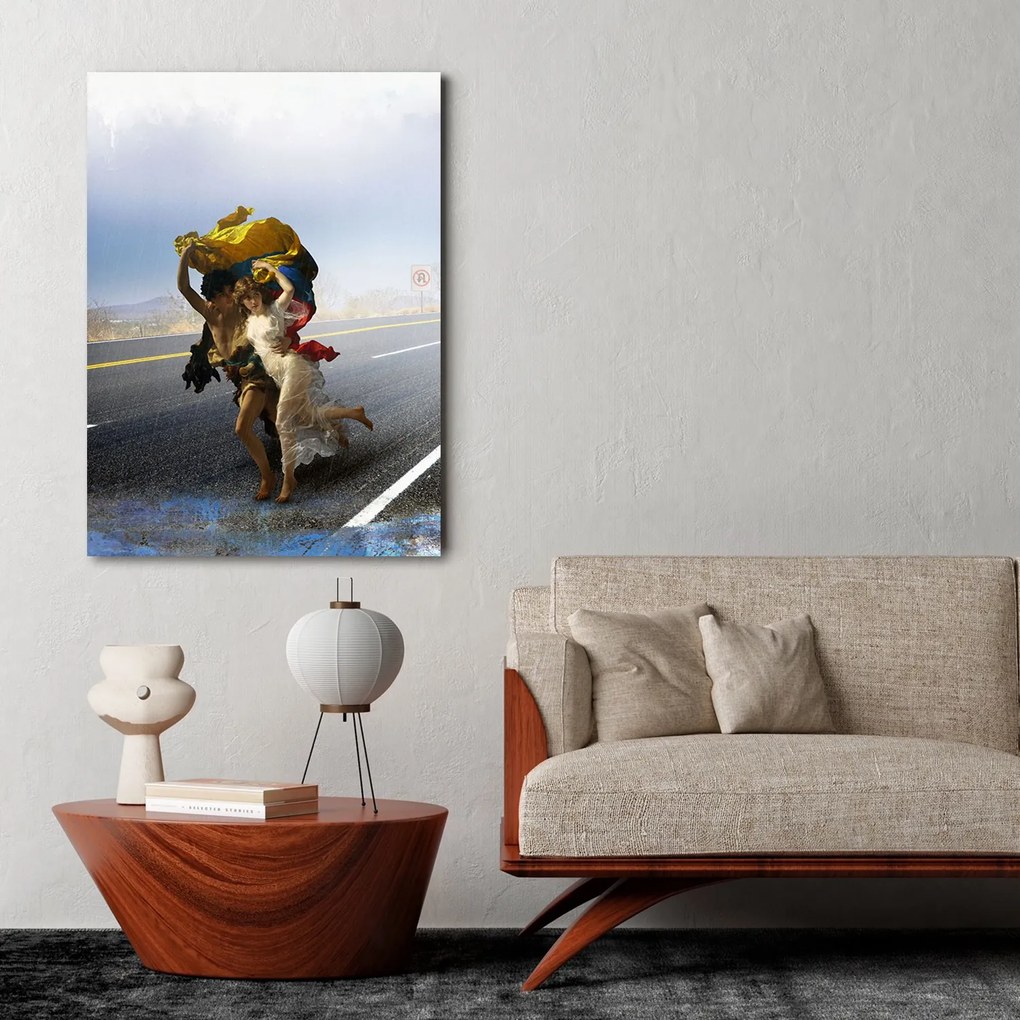 Gario Obraz na plátně Běh v dešti - Jose Luis Guerrero Rozměry: 40 x 60 cm