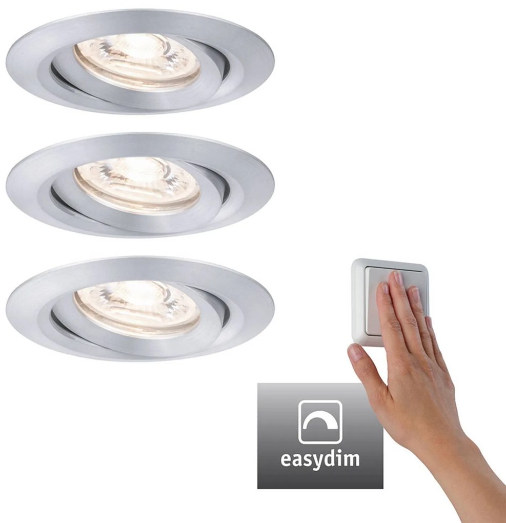 Paulmann Nova mini Plus LED easydim 3ks hliník