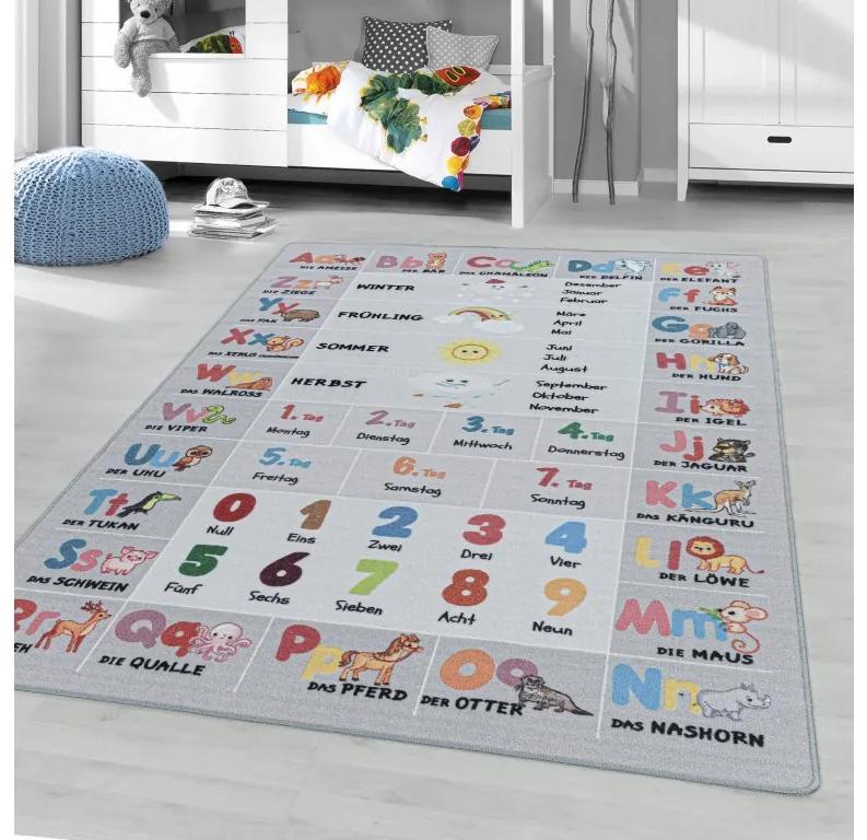 Ayyildiz Dětský kusový koberec PLAY 2904, Šedá Rozměr koberce: 100 x 150 cm