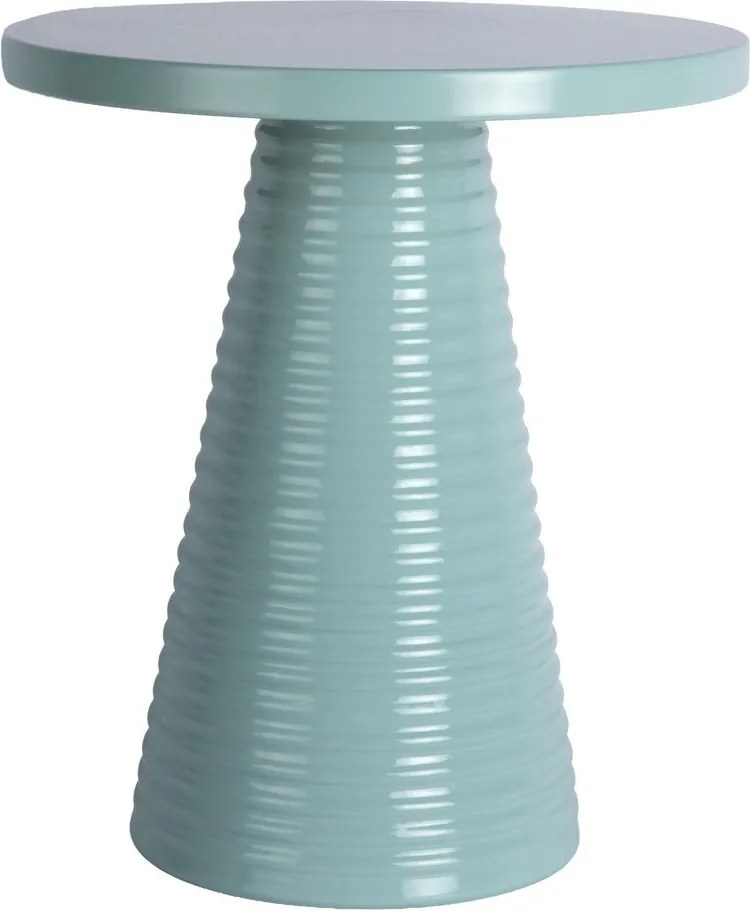 Kovový kulatý odkládací stolek ø 40 cm Catania Ribbed – Leitmotiv