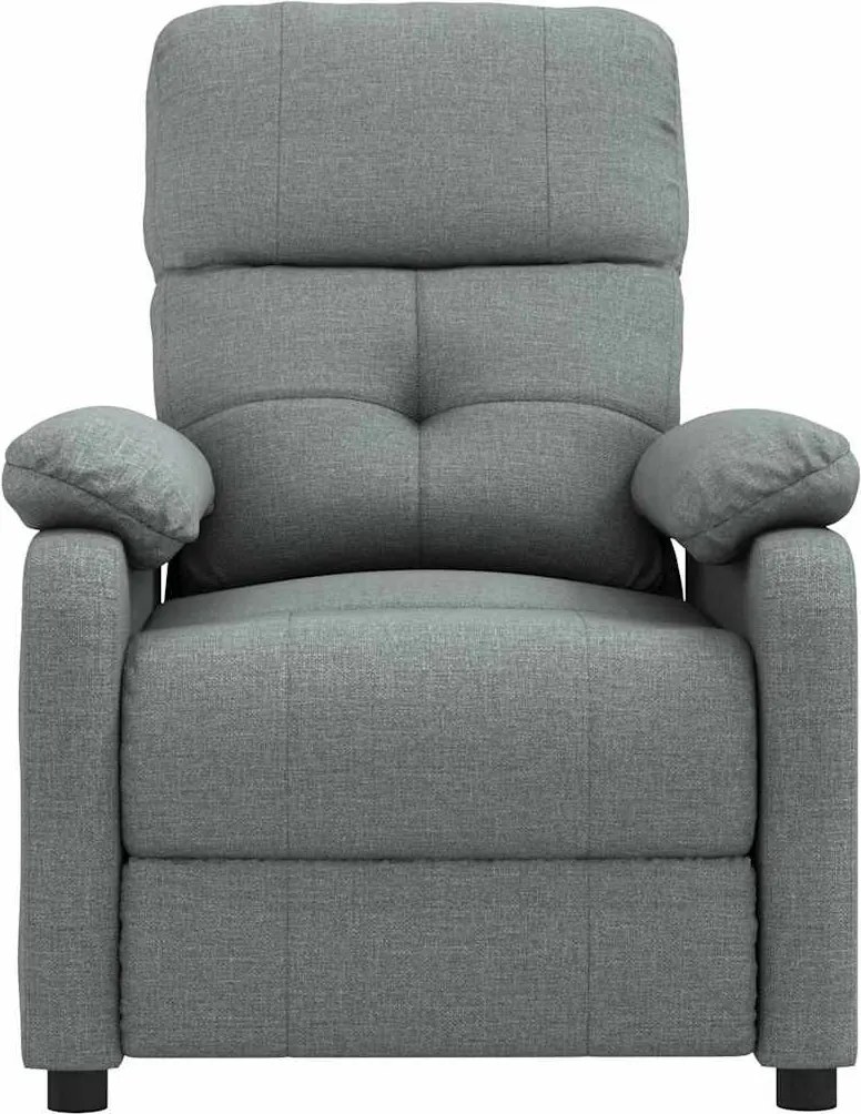 Masážní křeslo tmavě šedé textil 289673