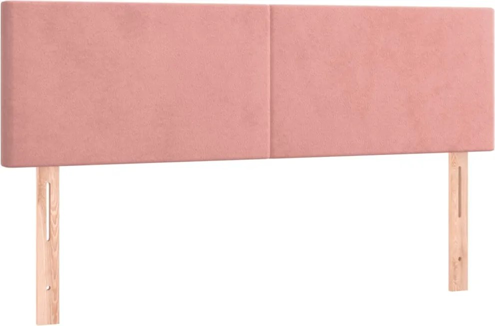 Box spring postel s matrací růžová 140x190 cm samet 3141184