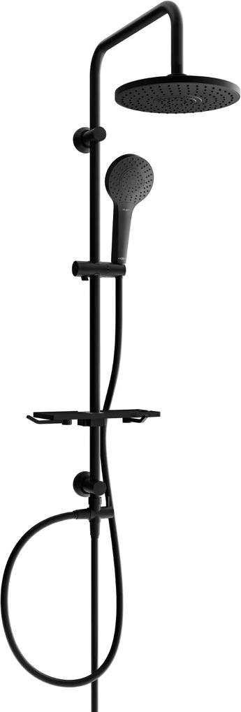 Mexen sprchový set T05 s horní hlavicí 22,5cm, černá, 798050593-70