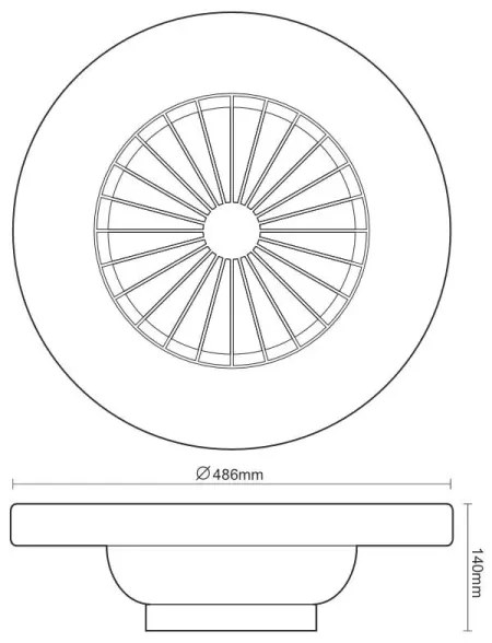 LED Stropní svítidlo s ventilátorem OPAL LED/48W/230V + dálkové ovládání