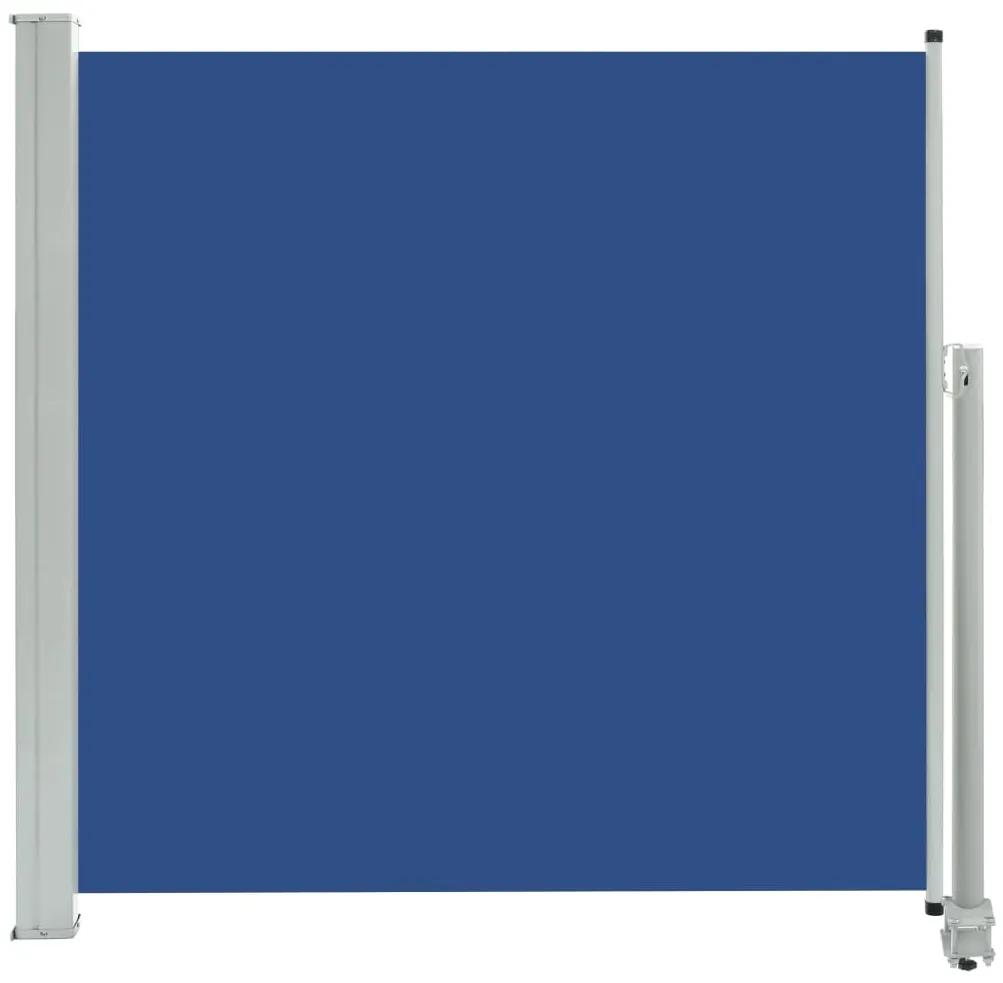 vidaXL Zatahovací boční markýza / zástěna na terasu 160 x 300 cm modrá
