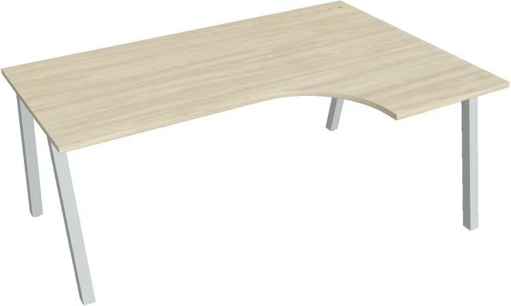 Kancelářský stůl Ergo levý Hobis UEA 180060L, deskaakát, černá černá