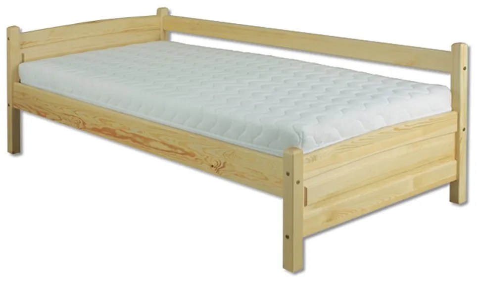 Drewmax Borovicová postel LK133 90 x 200 cm - šedá