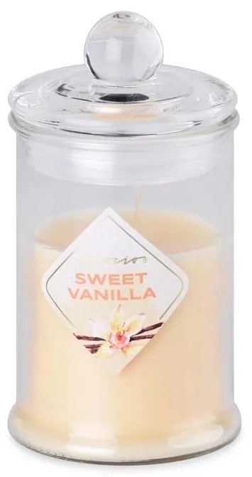 Emocio Sklo 60x112 mm se skleněným víčkem Sweet Vanilla vonná svíčka