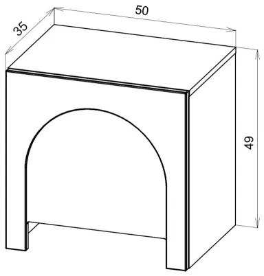 Noční stolek NIO antracit