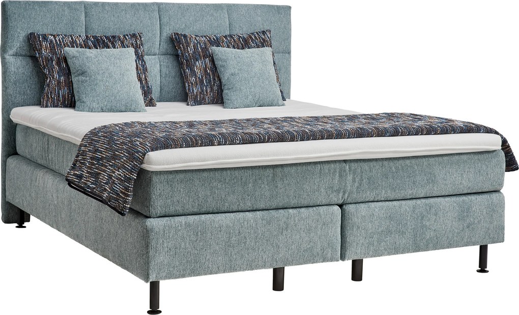 XXXLutz POSTEL BOXSPRING, 180/200 cm, světle modrá Beldomo - Sleep - Manželské postele - 002873001202