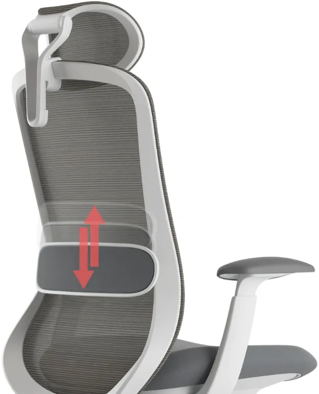 MERCURY Ergonomická kancelářská židle UNO - světle šedá síťovina