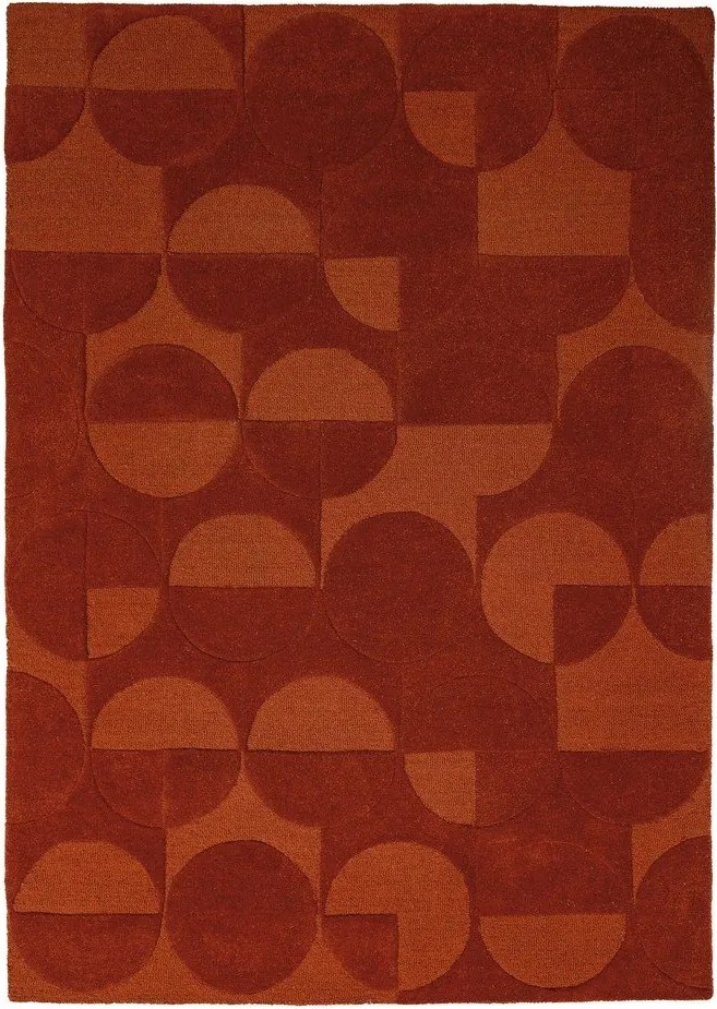 Ručně tkaný vlněný koberec v terakotové barvě 120x170 cm Gigi – Flair Rugs
