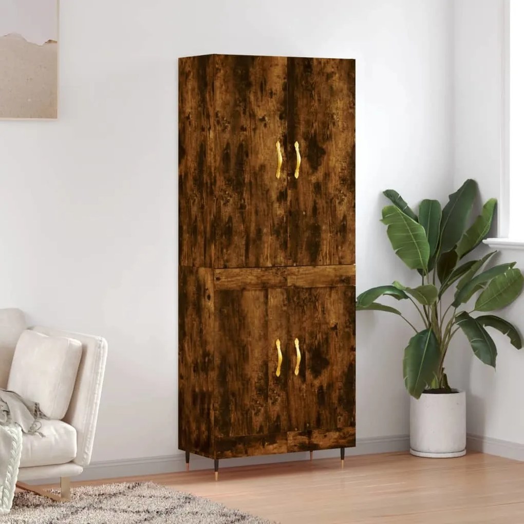 vidaXL Skříň highboard 69,5 x 34 x 180 cm kompozitní dřevo [3195775] Barva: Betonová šedá