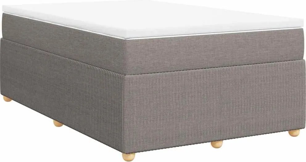 Box spring postel s matrací taupe 120x190 cm textil 3285557