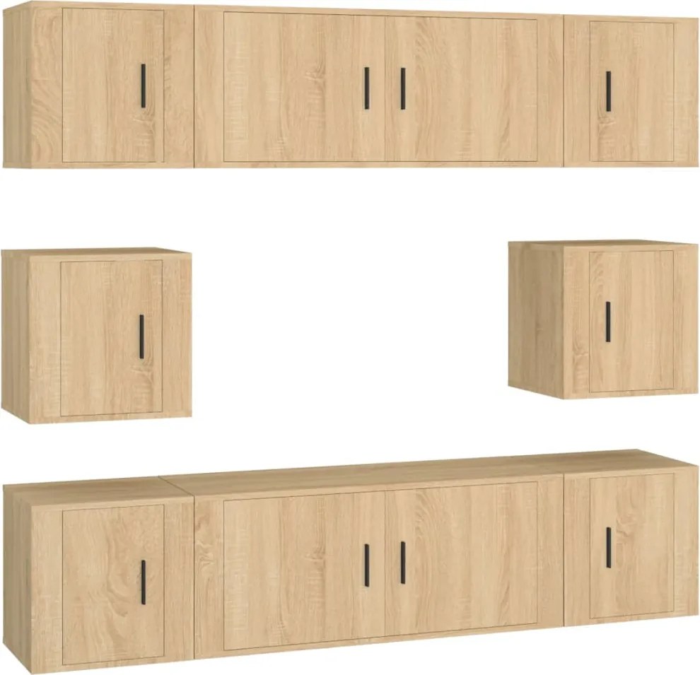 8dílný set TV skříněk dub sonoma kompozitní dřevo 3188673