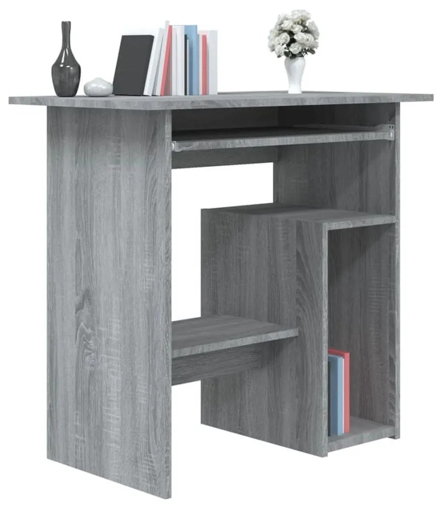 Petromila Psací stůl šedý sonoma 80 x 45 x 74 cm kompozitní dřevo