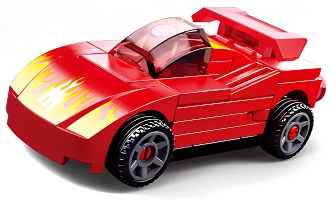 Sluban Power Bricks M38-B0801E Natahovací auto Červený sporťák