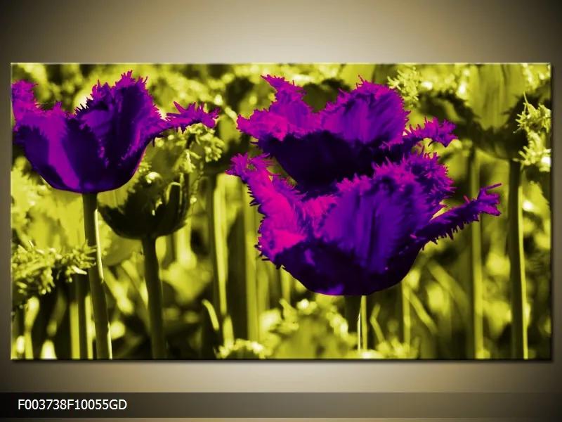 Obraz tří fialových rostlin na zeleném pozadí  (), 40 dalších rozměrů