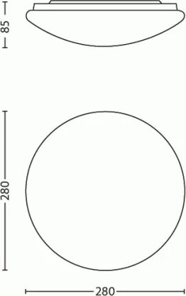 Nástěnné a stropní LED svítidlo Philips Suede 31801/31/16 průměr 28cm 4000K neutrální bílá